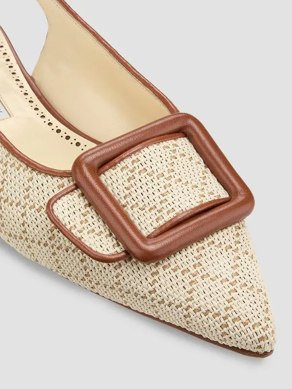Manolo Blahnik Maylurabi Diamond-pattern Slingback Pumps