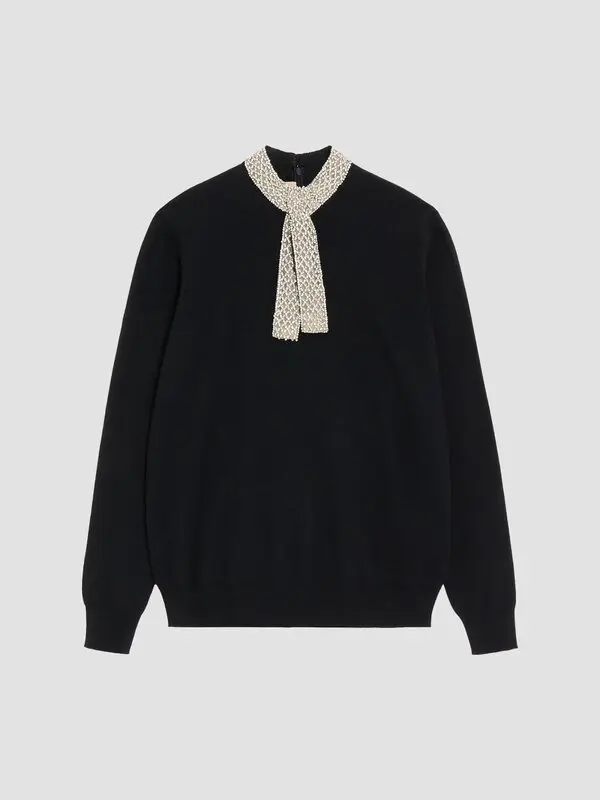 Valentino Garavani Embroidered Wool Jumper - Black