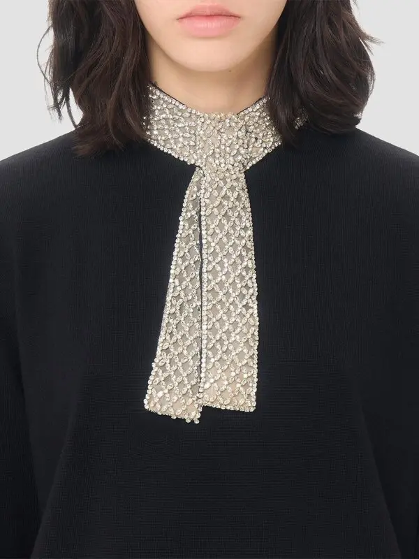 Valentino Garavani Embroidered Wool Jumper - Black