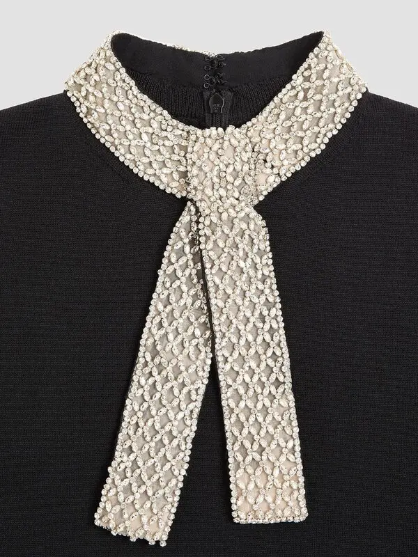 Valentino Garavani Embroidered Wool Jumper - Black