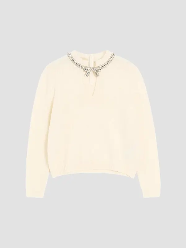 Valentino Garavani Embroidered Wool Jumper - Ivory