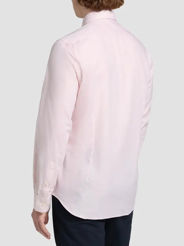 SAKS FIFTH AVENUE Collection Mélange Cotton Sport Shirt - Pink