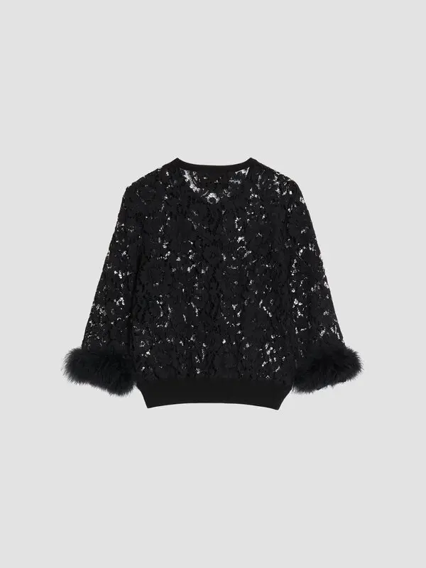 Valentino Garavani Lace And Cotton Cardigan