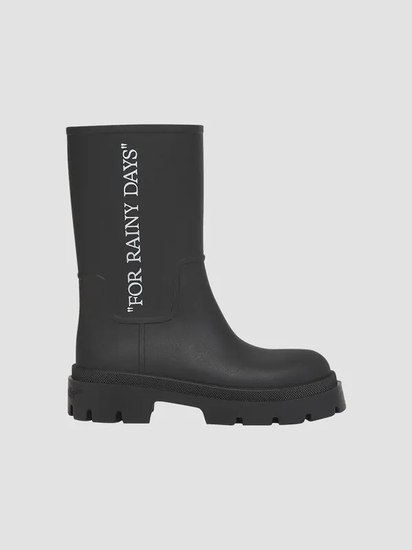 Off-White Reboot Graphic Rain Boots - Black