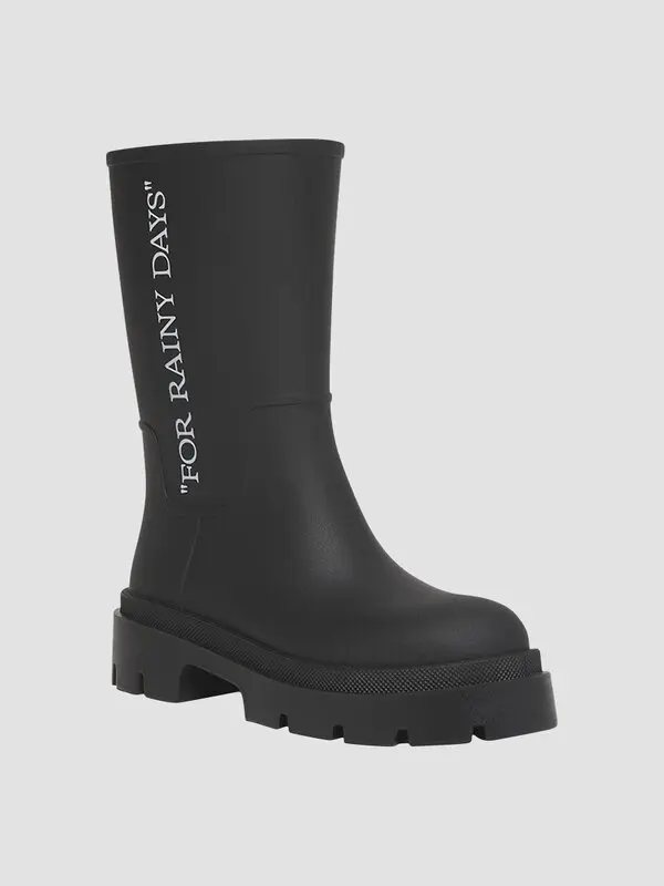 Off-White Reboot Graphic Rain Boots - Black