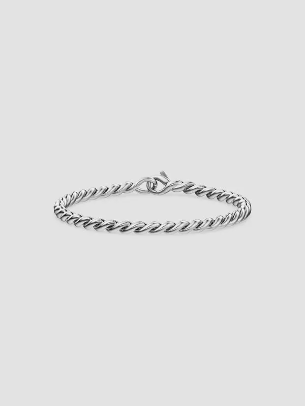 David Yurman Sculpted Cable Chain Bracelet In Sterling 3.7mm - Silver