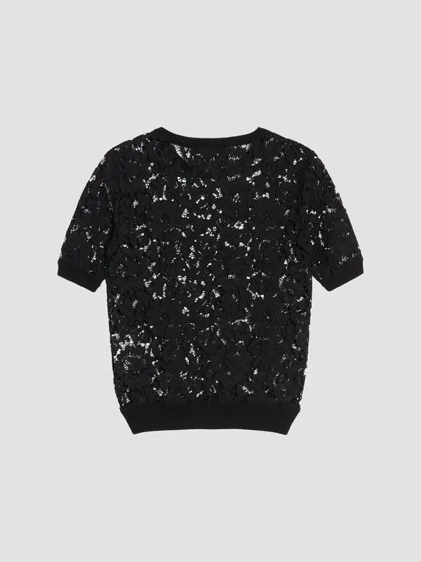 Valentino Garavani Lace And Cotton Sweater
