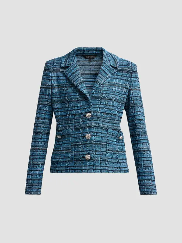 Ming Wang Tweed Knit Jacket