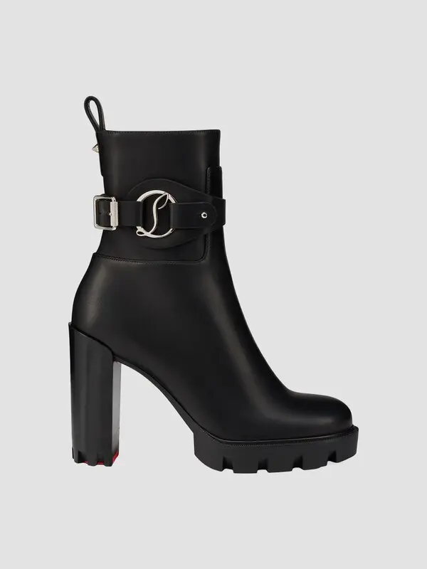 CHRISTIAN LOUBOUTIN Dianouchette 100mm Leather Lug Booties
