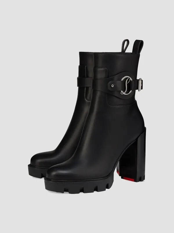 CHRISTIAN LOUBOUTIN Dianouchette 100mm Leather Lug Booties
