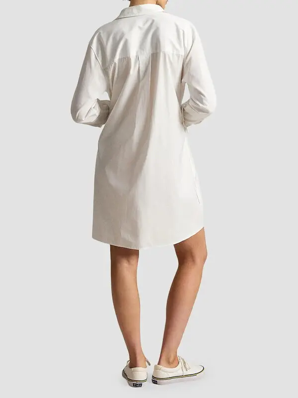 Polo Ralph Lauren Cotton Drawcord Mini Shirtdress