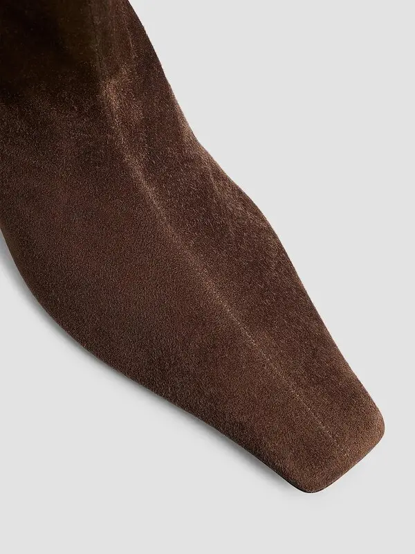 Khaite Ona 55mm Suede Ankle Boots