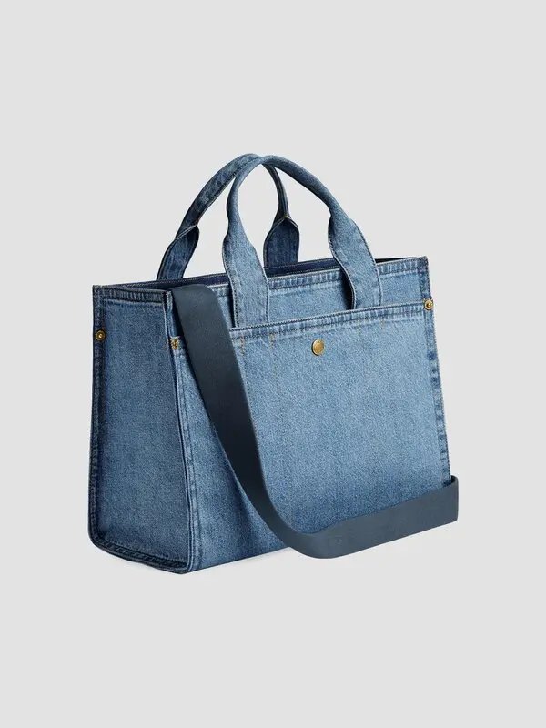 COACH Denim & Leather Tote Bag