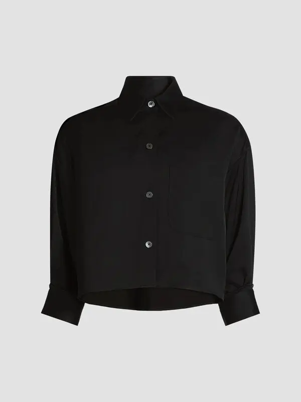 TWP Soon To Be Ex Linen-blend Crop Shirt