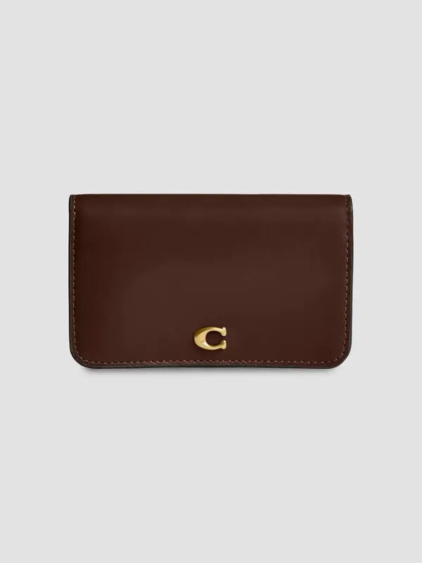 COACH Essential Slim Leather Card Case - Maple