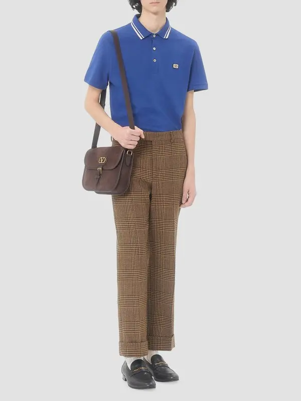 Valentino Garavani Logo Patch Cotton Piqué Polo Shirt