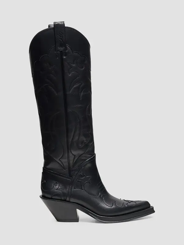 Gabriela Hearst Capitana 50mm Leather Boots - Black
