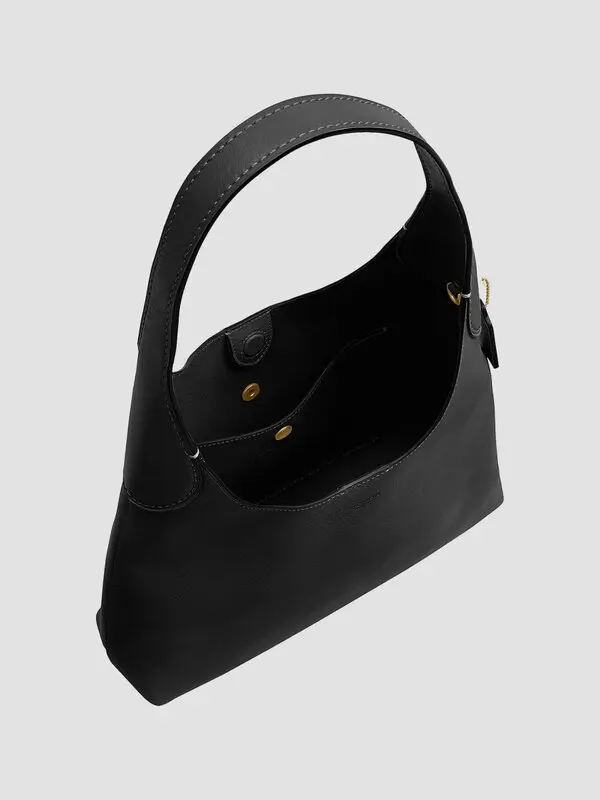 COACH Brooklyn 28 Leather Shoulder Bag - Black