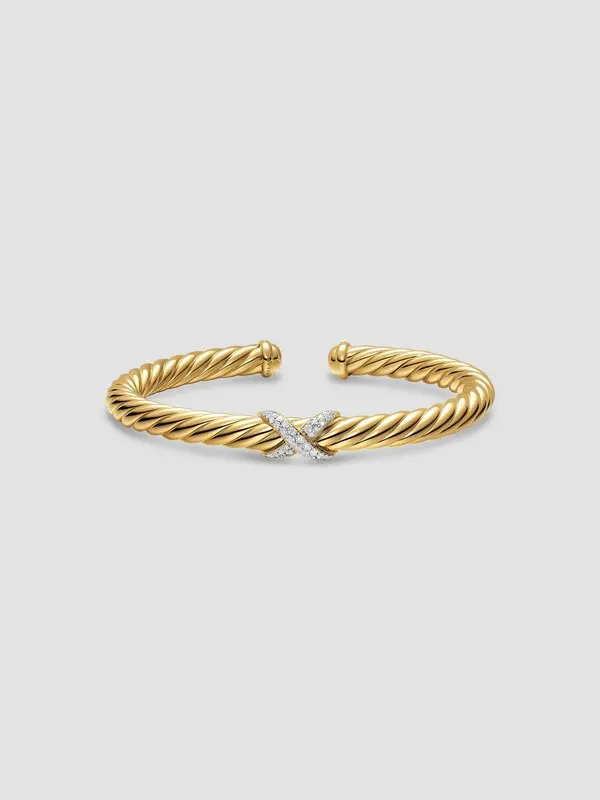 David Yurman Cablespira Flex X Bracelet In 18k Yellow Gold