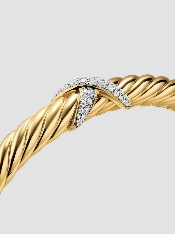 David Yurman Cablespira Flex X Bracelet In 18k Yellow Gold