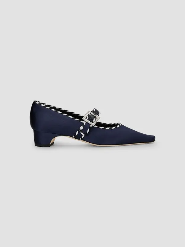 Manolo Blahnik Zaera Satin Pumps