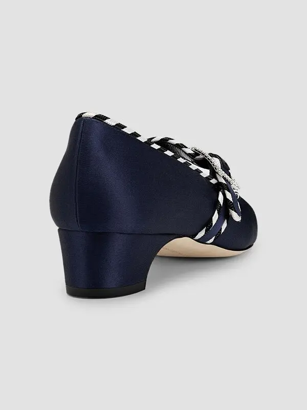 Manolo Blahnik Zaera Satin Pumps
