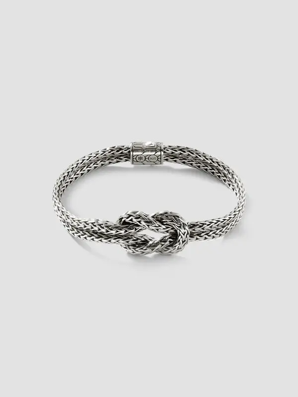 John Hardy Love Knot Sterling Double-chain Bracelet/3.5 - Silver