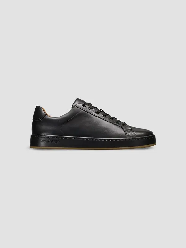 Allen Edmonds Barnes Leather Low-top Sneakers - Black