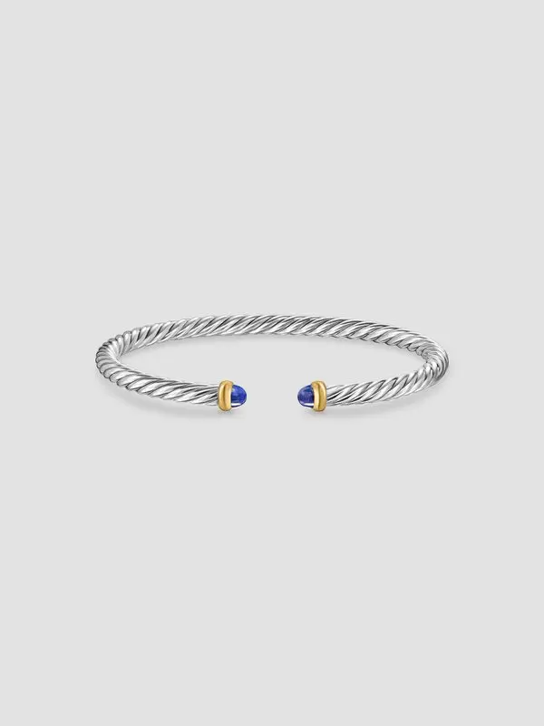 David Yurman Cable Flex Bracelet In Sterling - Lapis Lazuli