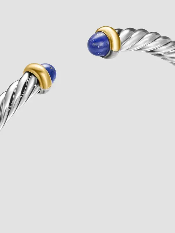 David Yurman Cable Flex Bracelet In Sterling - Lapis Lazuli