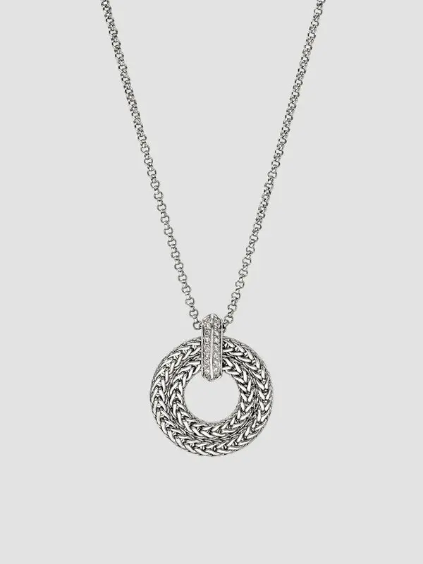 John Hardy Icon Sterling & 0.21 Tcw Diamond Pendant Necklace