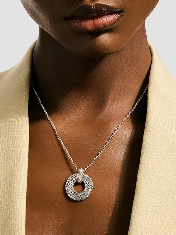 John Hardy Icon Sterling & 0.21 Tcw Diamond Pendant Necklace