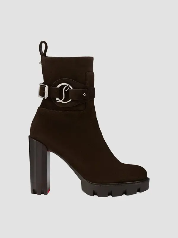 CHRISTIAN LOUBOUTIN Dianouchette Lug 100mm Suede Booties