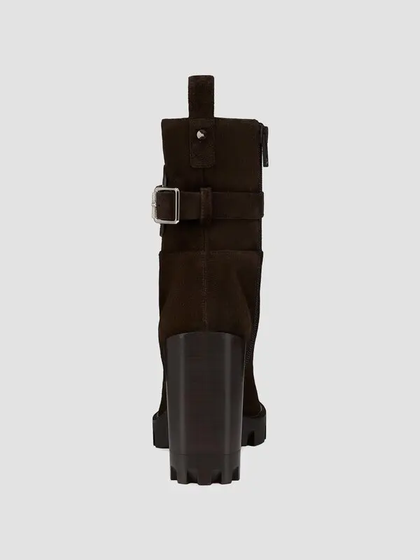 CHRISTIAN LOUBOUTIN Dianouchette Lug 100mm Suede Booties