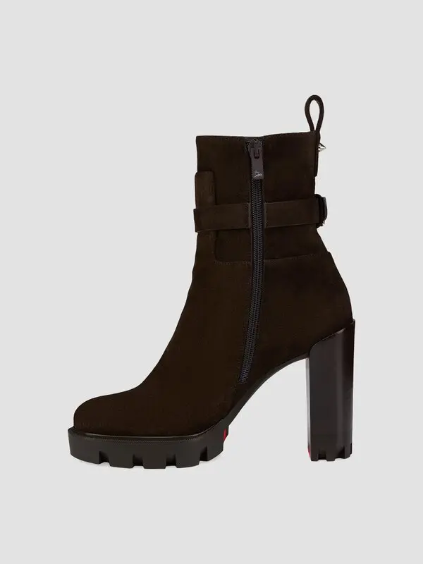 CHRISTIAN LOUBOUTIN Dianouchette Lug 100mm Suede Booties