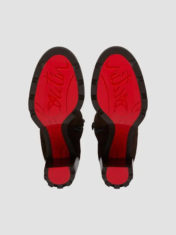 CHRISTIAN LOUBOUTIN Dianouchette Lug 100mm Suede Booties