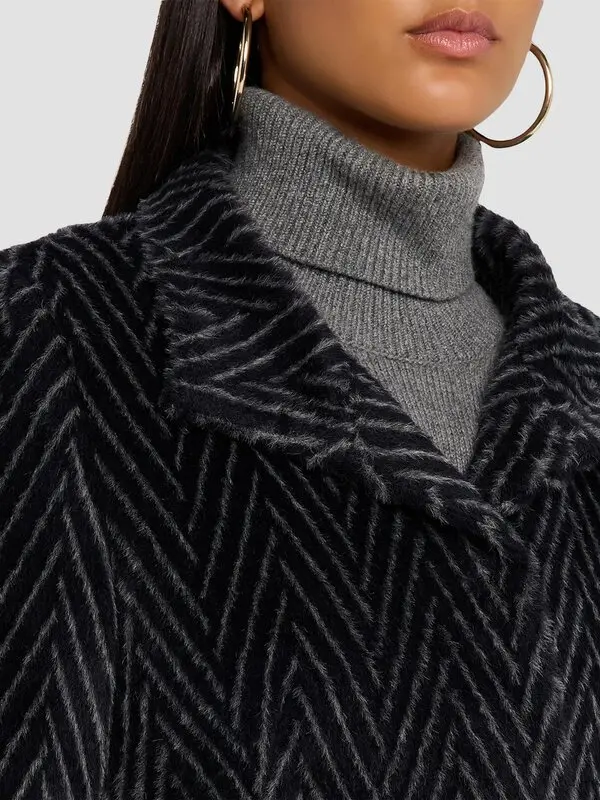 CHIARULLI Feronia Alpaca-blend Chevron Coat