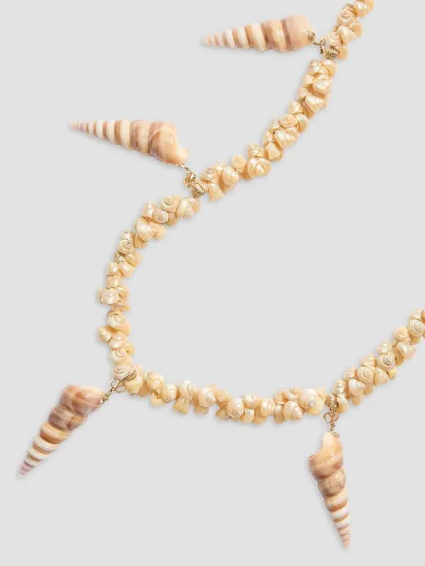 Valentino Garavani Jardin Aquatique Necklace In Metal And Shells