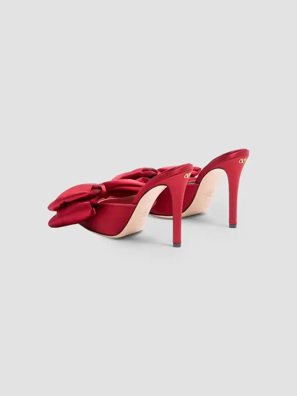Valentino Garavani Yolande 105mm Satin Mules - Red