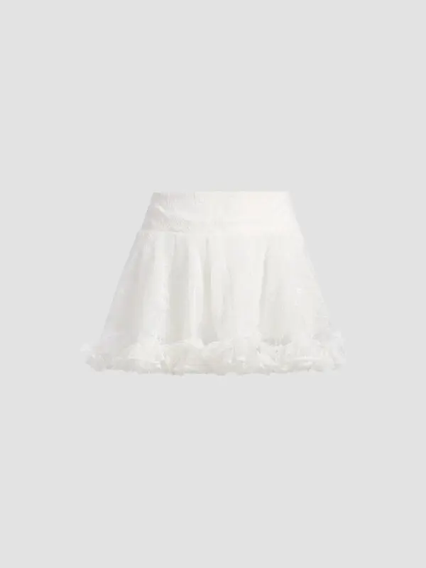 AKNVAS Kirsten Floral Lace Skort