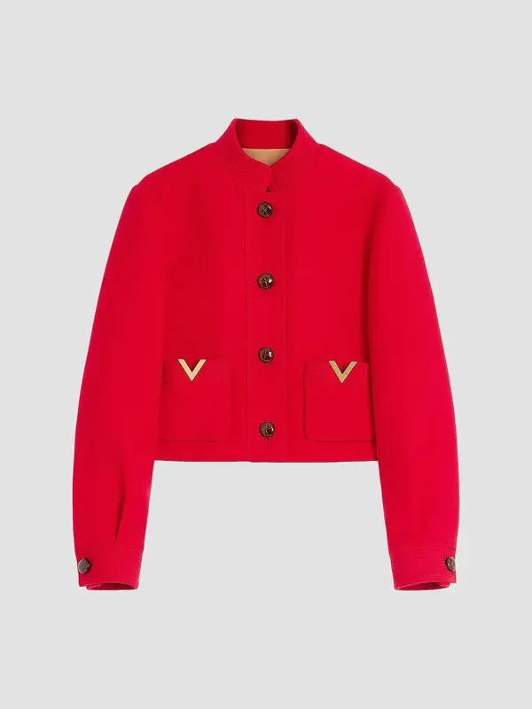 Valentino Garavani Drill Double Caban - Red