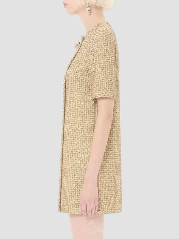 Valentino Garavani Short Canestrello Lurex Tweed Dress
