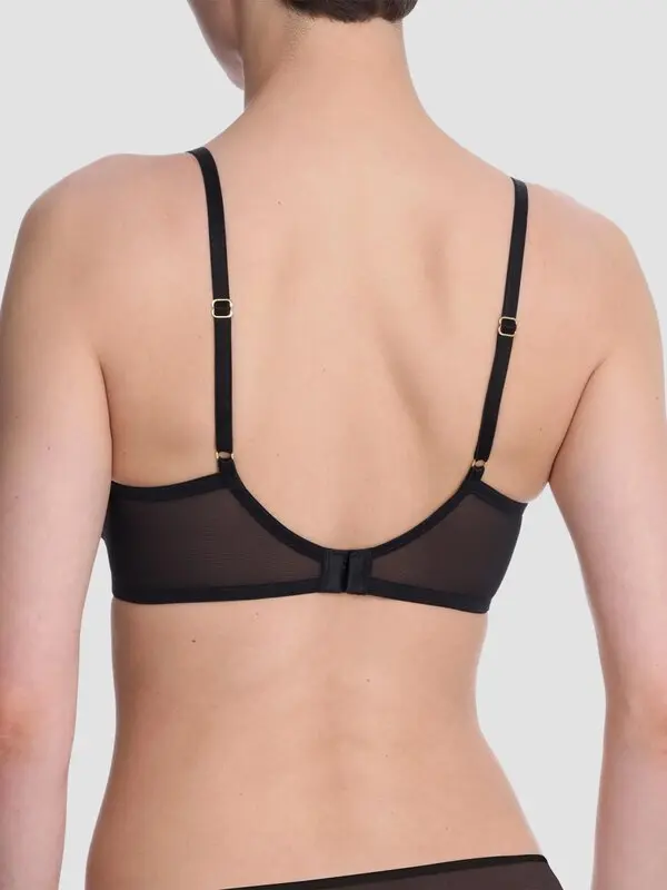 Natori Flora Unlined Lace Balconette Underwire Bra - Black