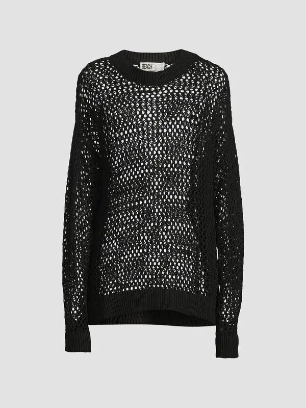 Beach Riot Hilary Cotton-blend Knit Sweater - Black