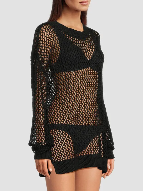 Beach Riot Hilary Cotton-blend Knit Sweater - Black