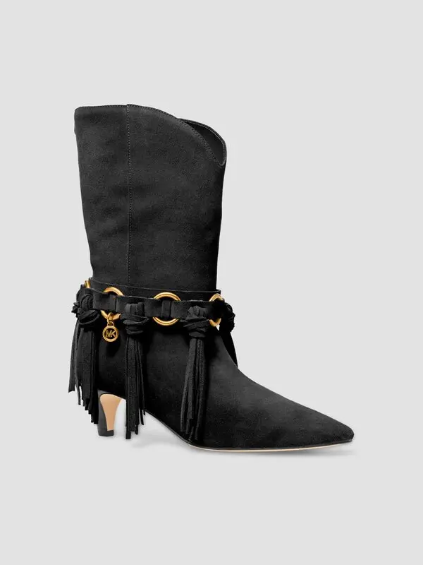 Michael Kors Daniela 50mm Fringed Suede Boots
