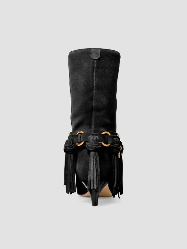 Michael Kors Daniela 50mm Fringed Suede Boots