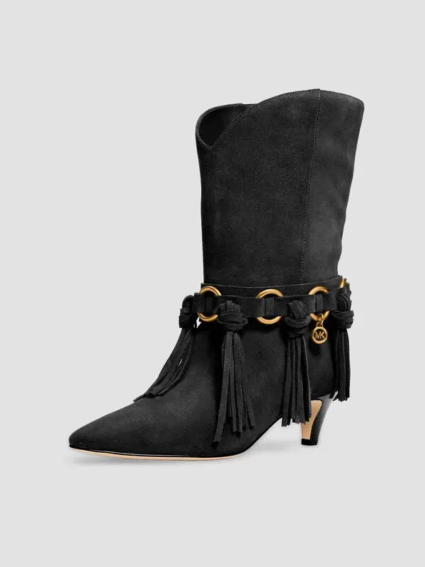 Michael Kors Daniela 50mm Fringed Suede Boots