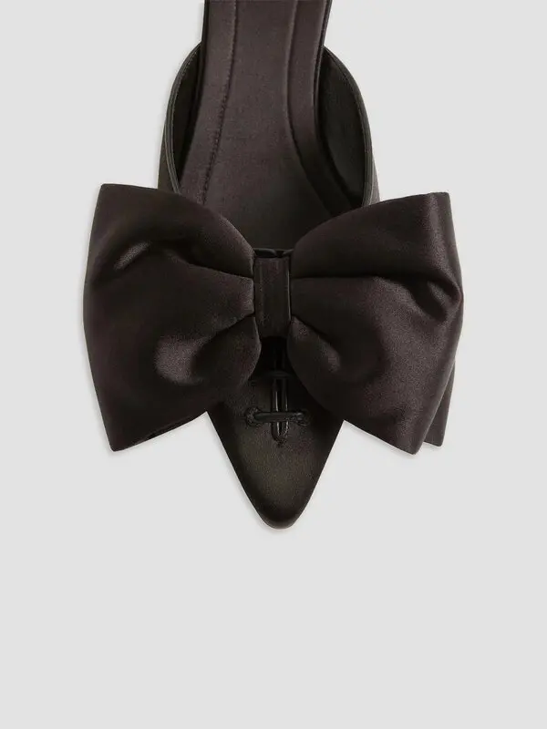 Valentino Garavani Yolande 45mm Satin Mules - Black