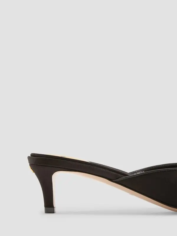 Valentino Garavani Yolande 45mm Satin Mules - Black